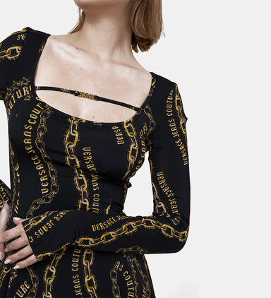 Versace Jeans Couture - Chain-link Print Mini Dress - Dresses ...