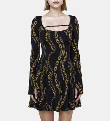 Versace Jeans Couture Chain-link Print Mini Dress | Galeries Lafayette ...