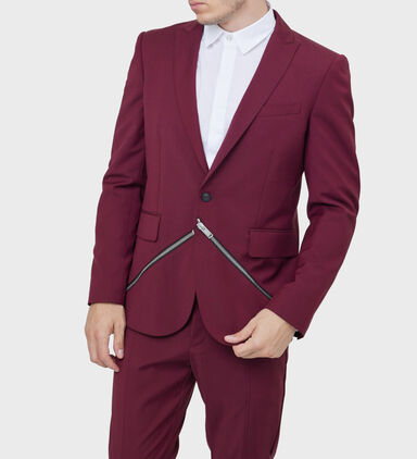 Les Hommes Fracket Detachable Zip Blazer | Galeries Lafayette UAE, Dubai