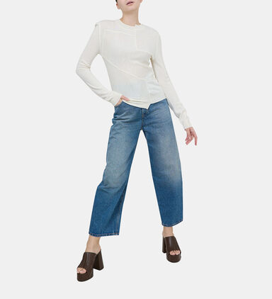 Mm6 - High Rise Washed Denim Effect Jeans - Pants - Galeries Lafayette UAE
