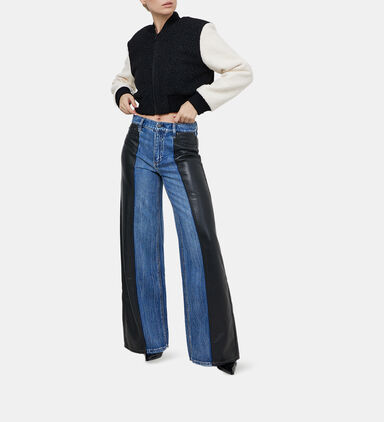 Alice And Olivia Felisa Cropped Varsity Jacket | Galeries Lafayette UAE ...