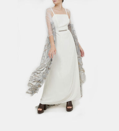 Suzy Matar Rhinestones Belt Midi Dress | Galeries Lafayette UAE