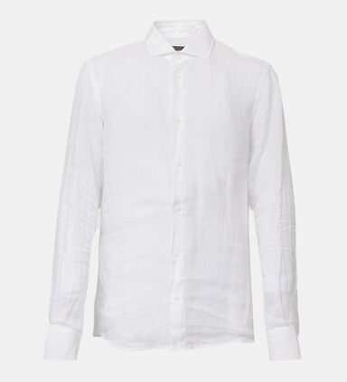 Peserico - Pure Linen Yarn Dyed Shirt - Shirts - Galeries Lafayette UAE